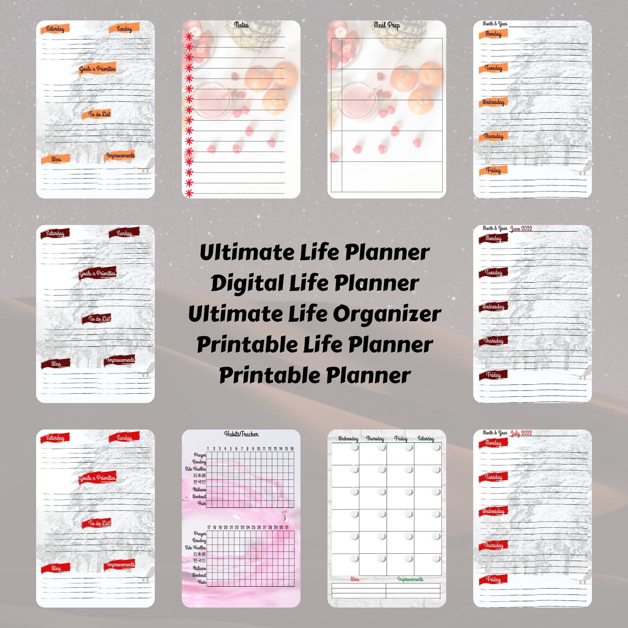 Ultimate Life Planner, Digital Life Planner, Ultimate Life Organizer ...