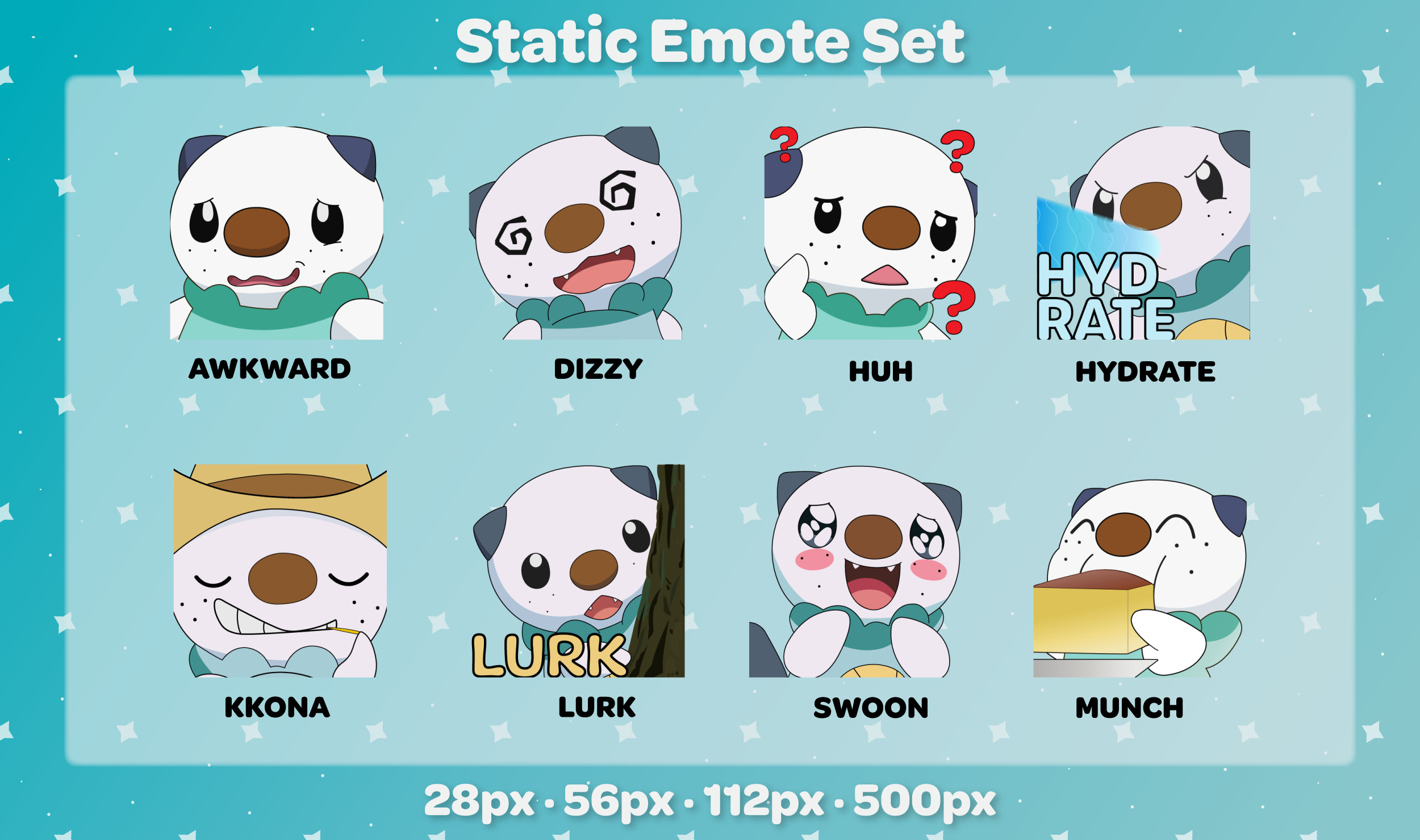Oshawott Static Twitch Emote Set - Etsy