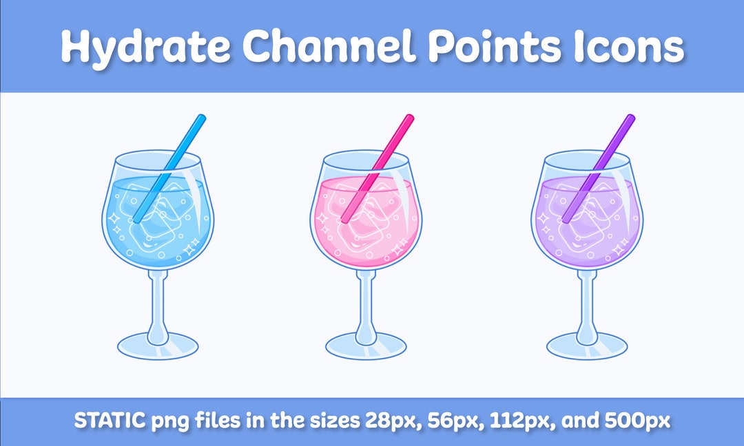 Hydrate Channel Points Icons - Sparkling Water - Etsy