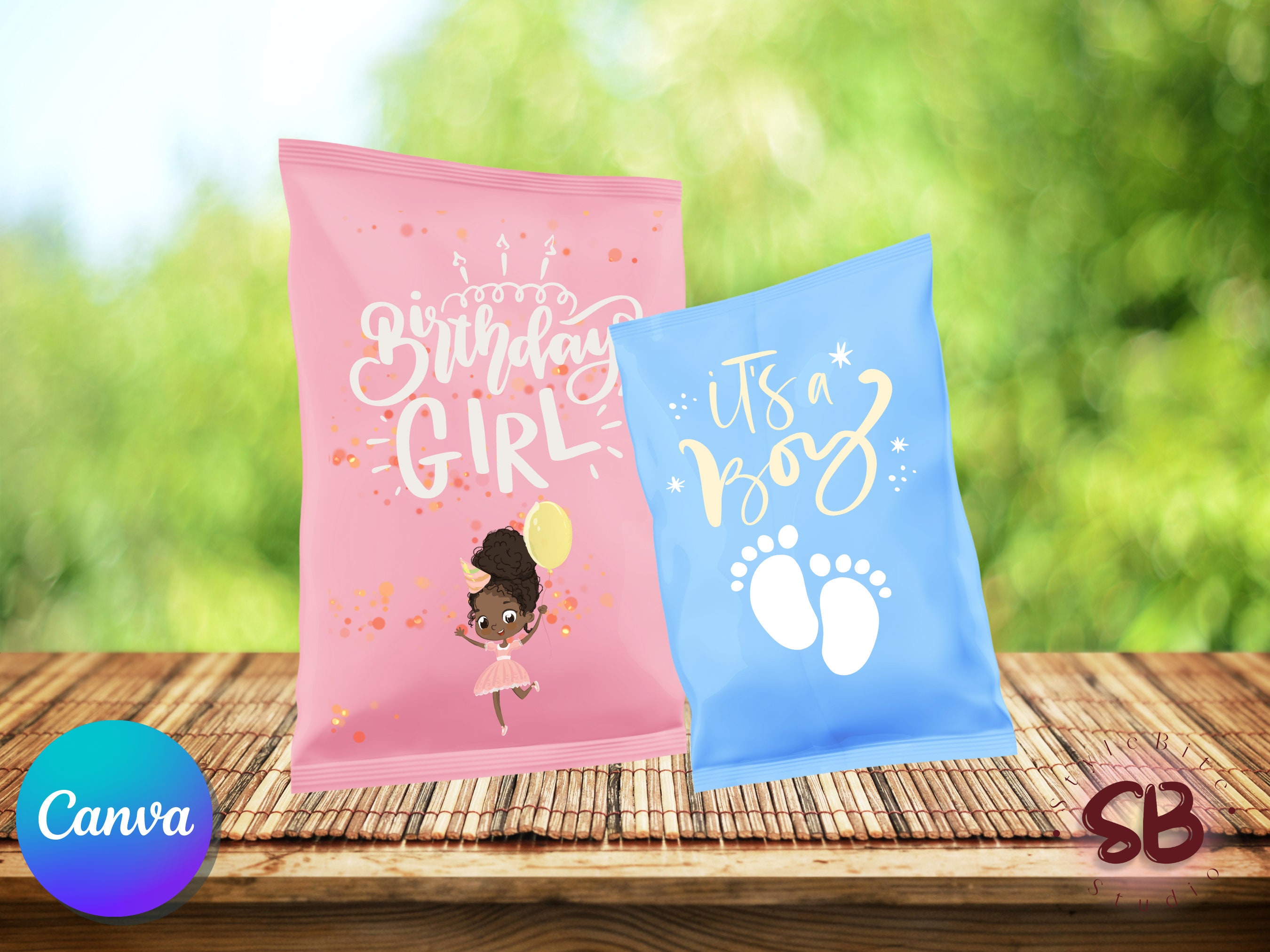 Chip Bag Template Custom Canva Download Printable Snack Bag Label ...