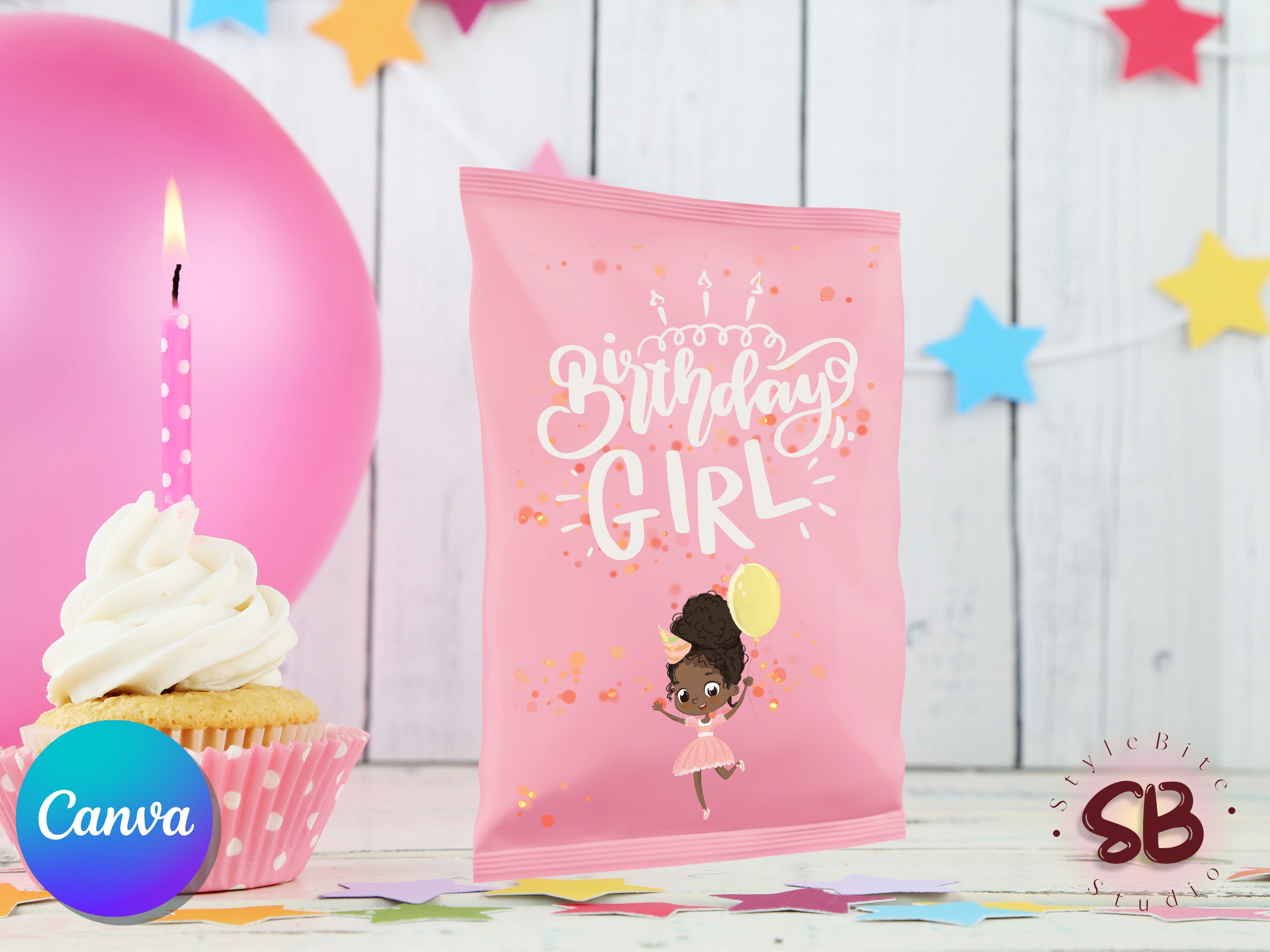 Chip Bag Template Custom Canva Download Printable Snack Bag Label ...