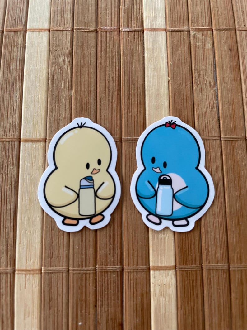 Yellow Baby Duck With Owala Sticker | Cute Stickers for Water Bottles ...