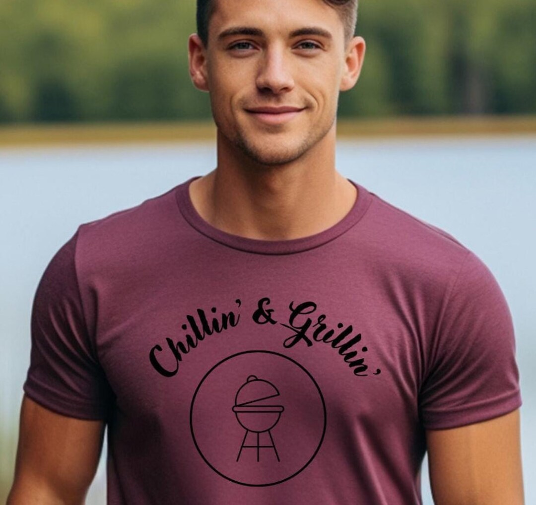 Chillin' & Grillin' BBQ T-shirt: Barbecue Party Tee - Etsy