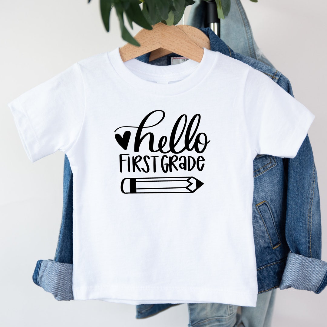 Hello First Grade Shirt, Back to School Shirts, First Grade Kid ...