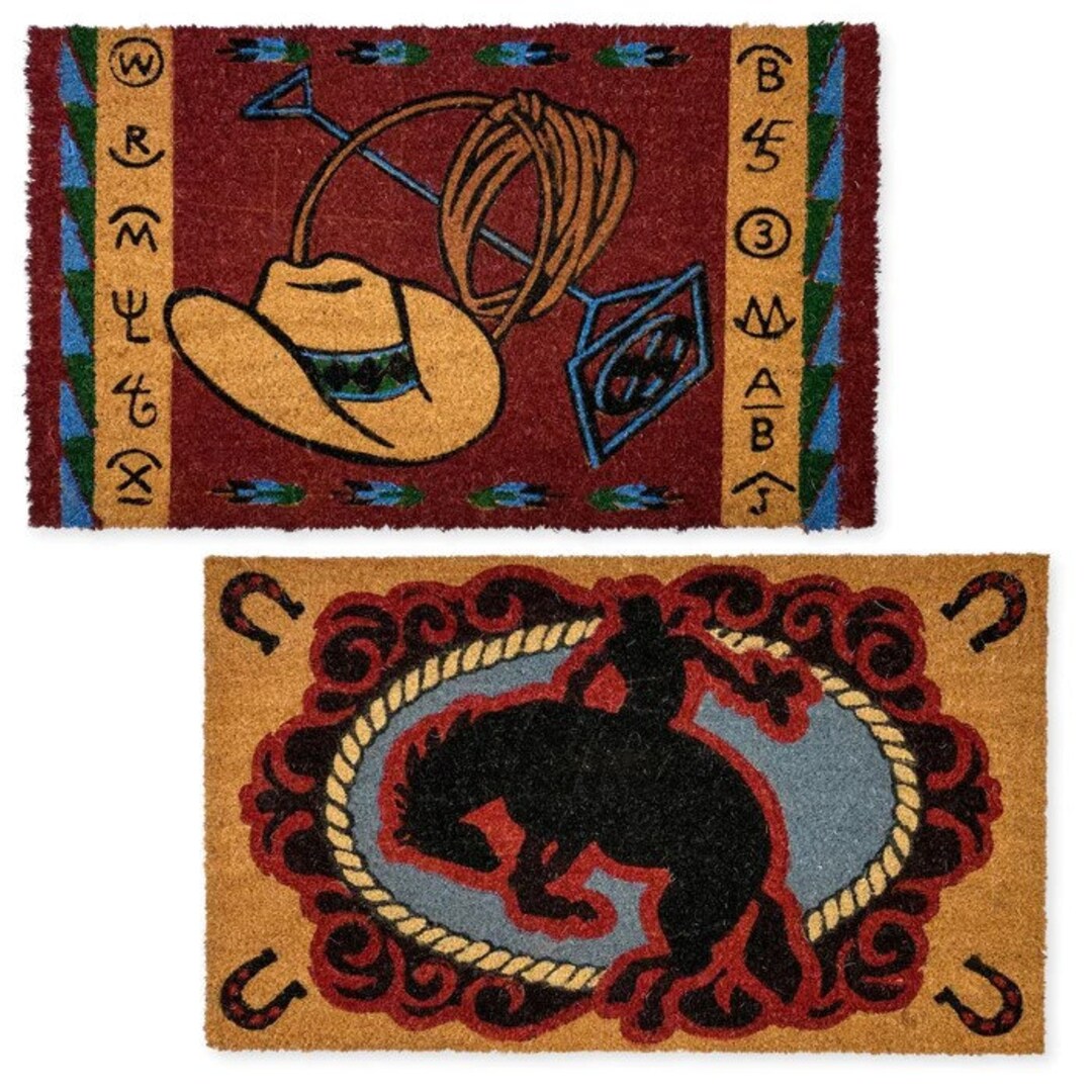 Doormat Outdoor Coir Western Themed Door Mat - Etsy