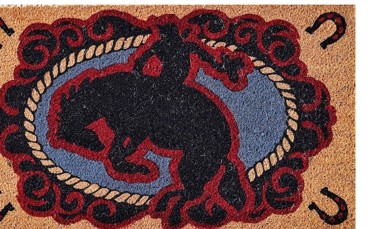 Doormat Outdoor Coir Western Themed Door Mat- Cowboy Western Design ...