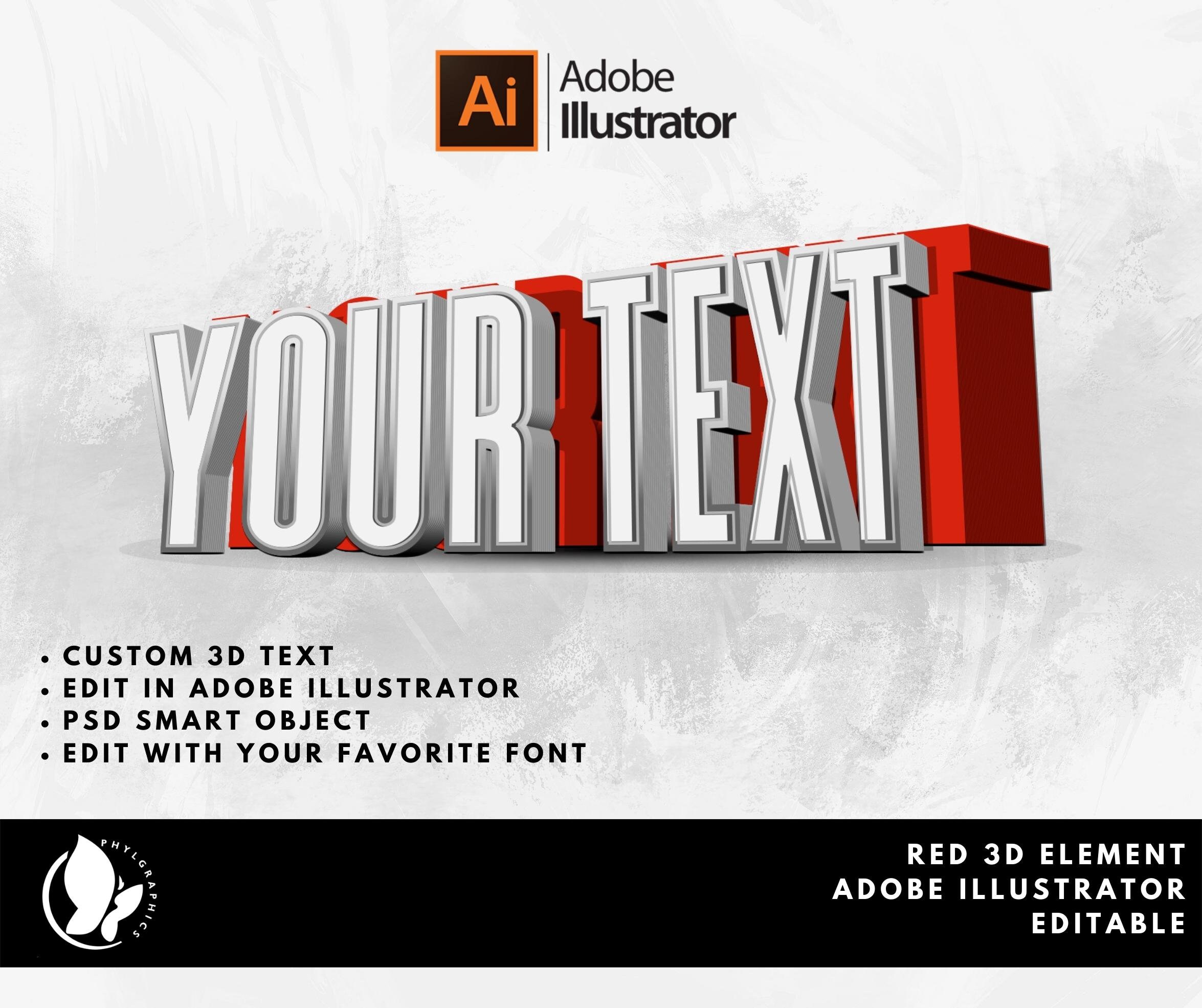 DIY 3D Red Typography Flyer Headings PNG Design Resources | Etsy