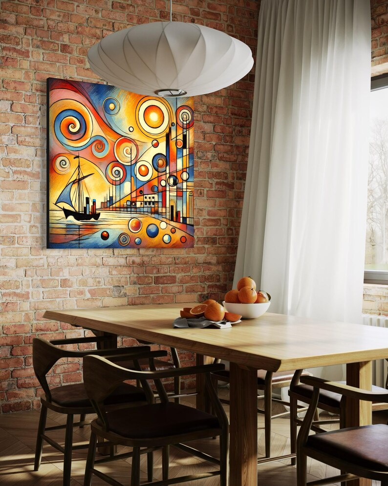 Kandinsky Ship Canvas Art: Modern Abstract Painting Print - Etsy