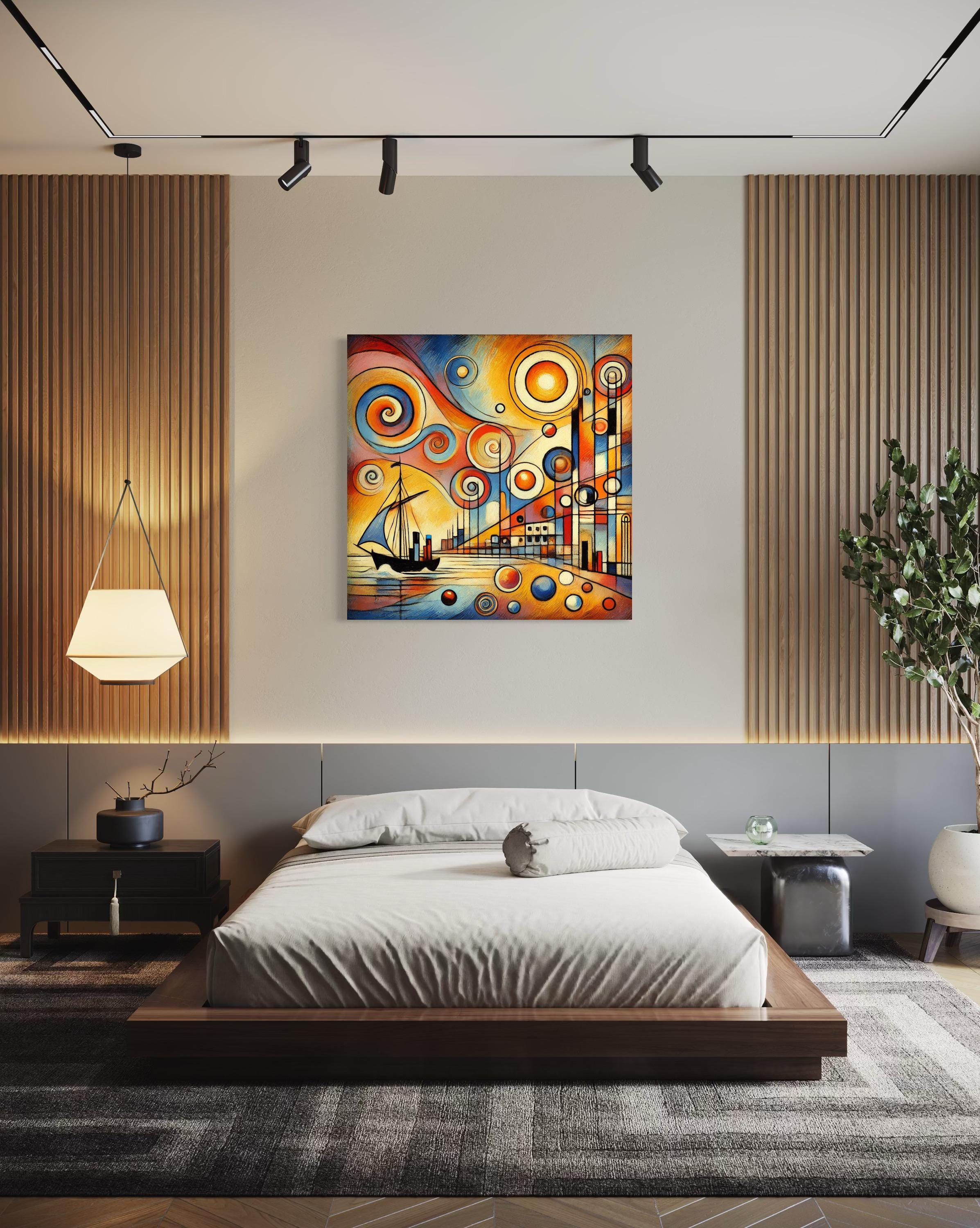 Kandinsky Ship Canvas Art: Modern Abstract Painting Print - Etsy