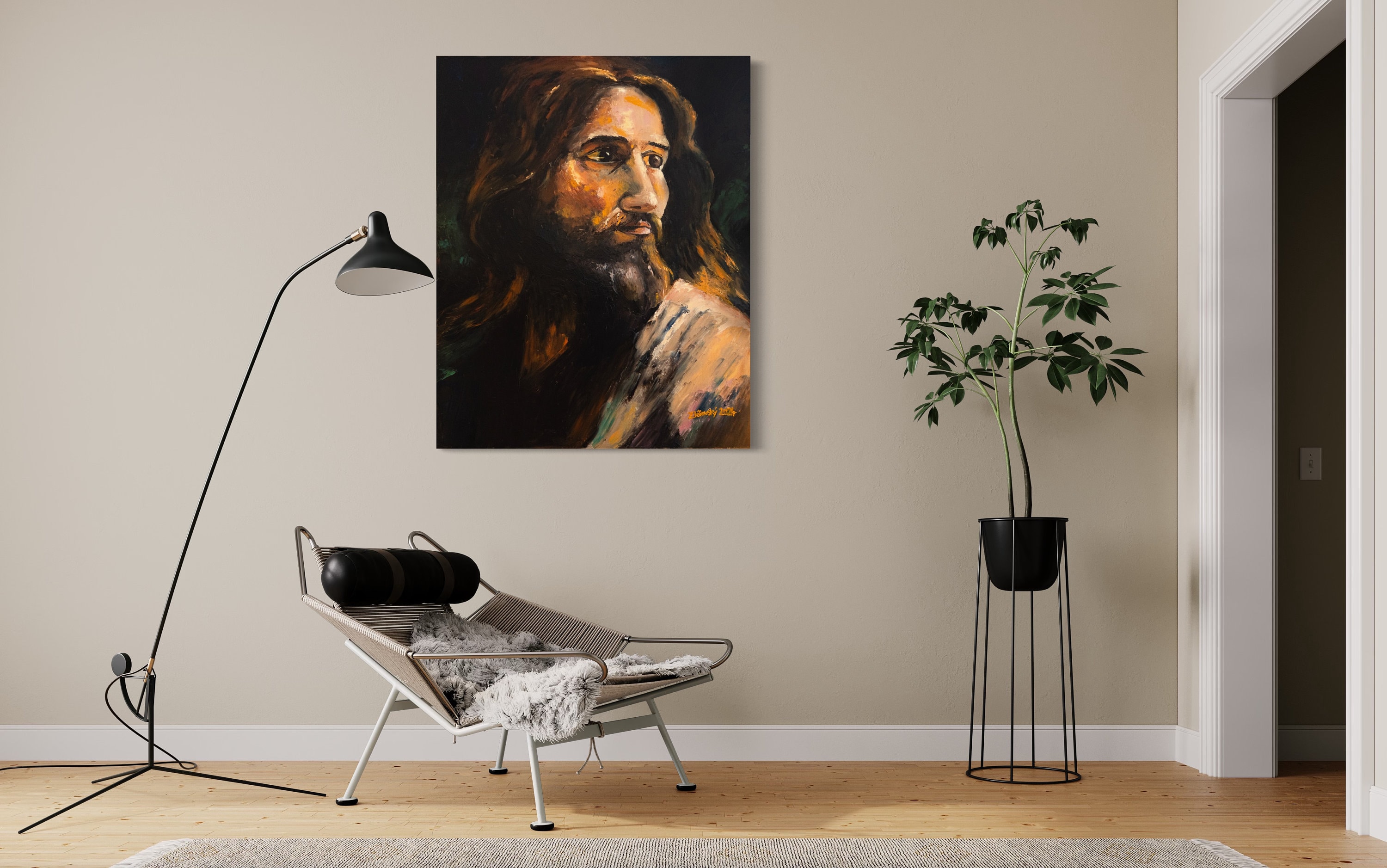 Original Jesus Christ Oil Painting: Religious Wall Art - Etsy
