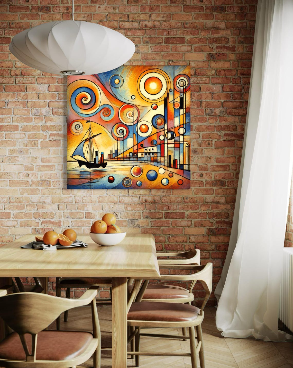 Kandinsky Ship Canvas Art: Modern Abstract Painting Print - Etsy