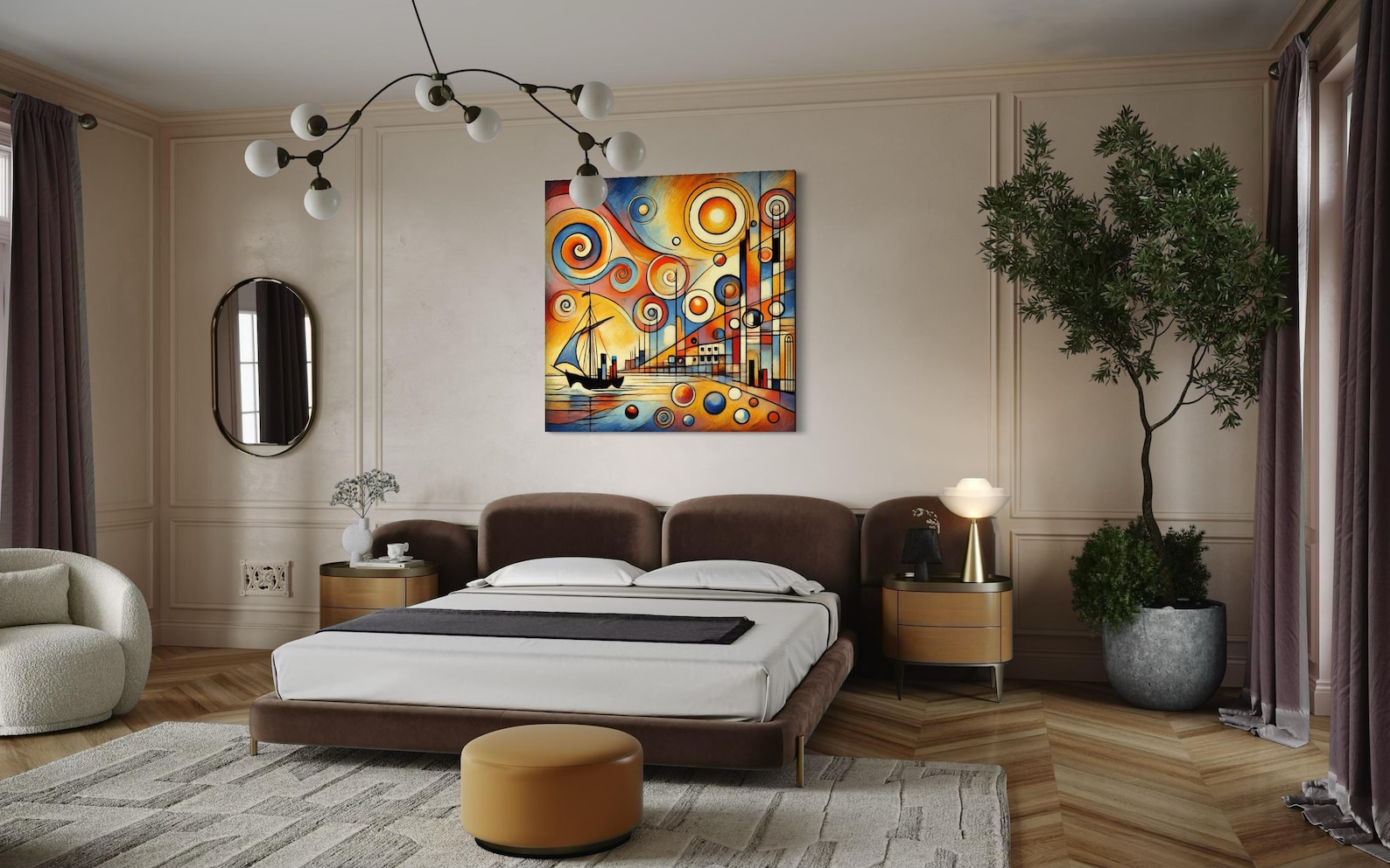 Kandinsky Ship Canvas Art: Modern Abstract Painting Print - Etsy