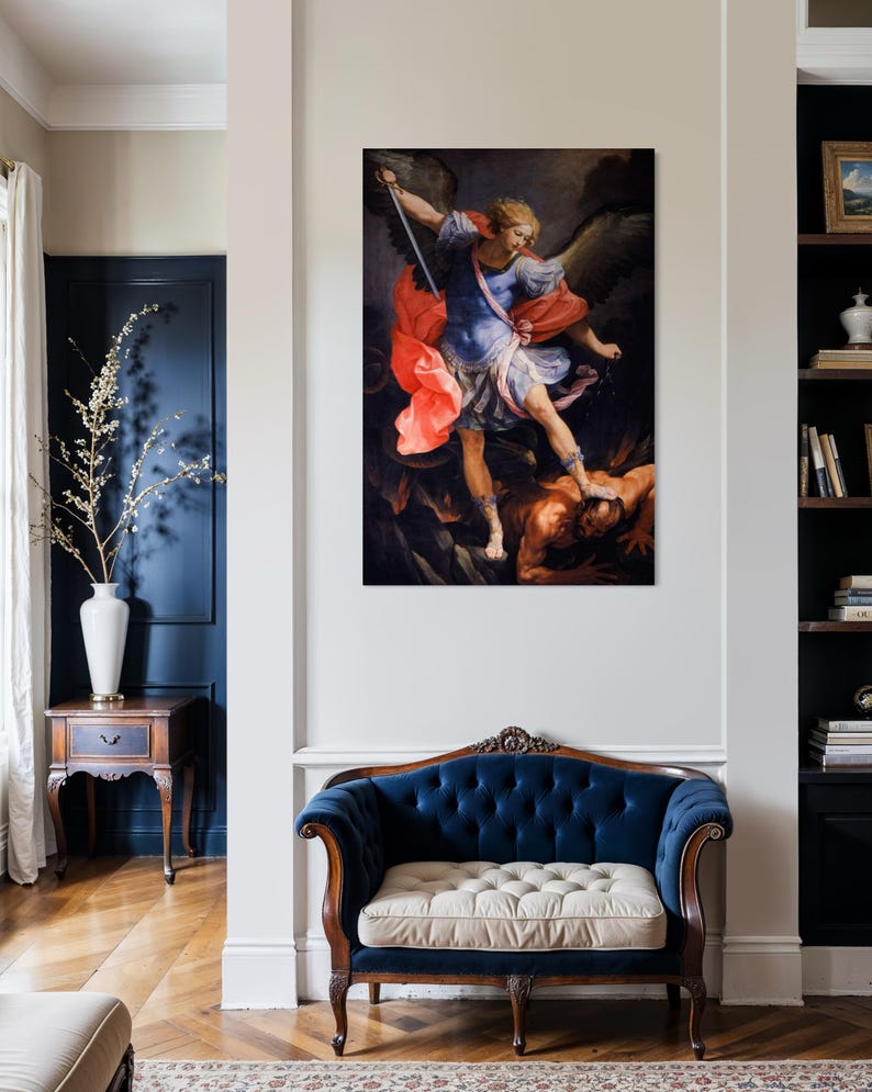 St. Michael the Archangel Canvas Print: Guido Remi Baroque Oil Painting ...