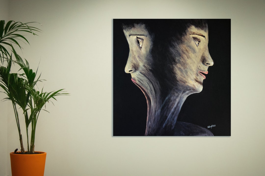 ORIGINAL ART SIGNED Acrylic Painting on Canvas, fear to Speak of Horror ...