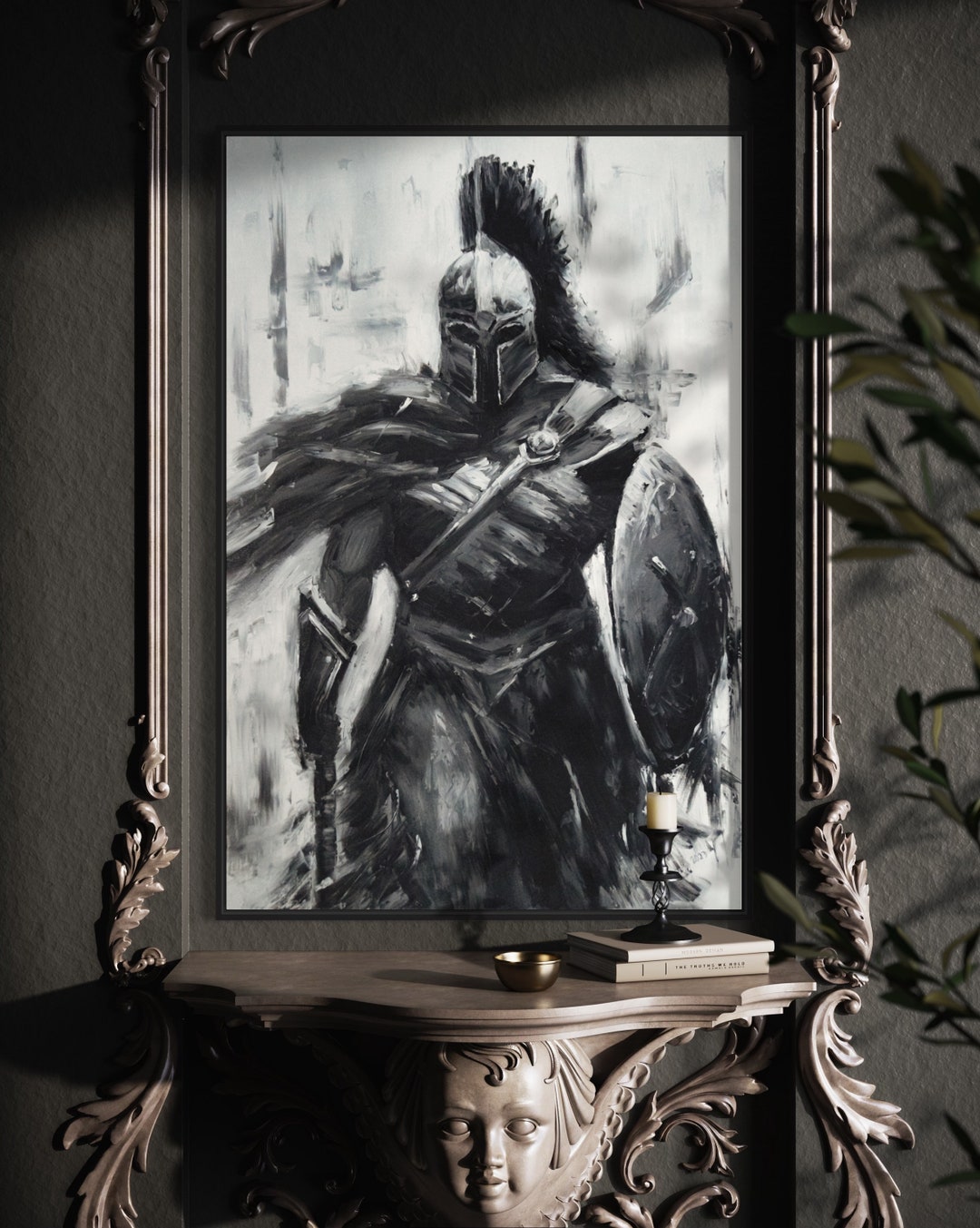OILPAINTING DIGITAL FILE, "spartan", Large Original Oil Painting of ...