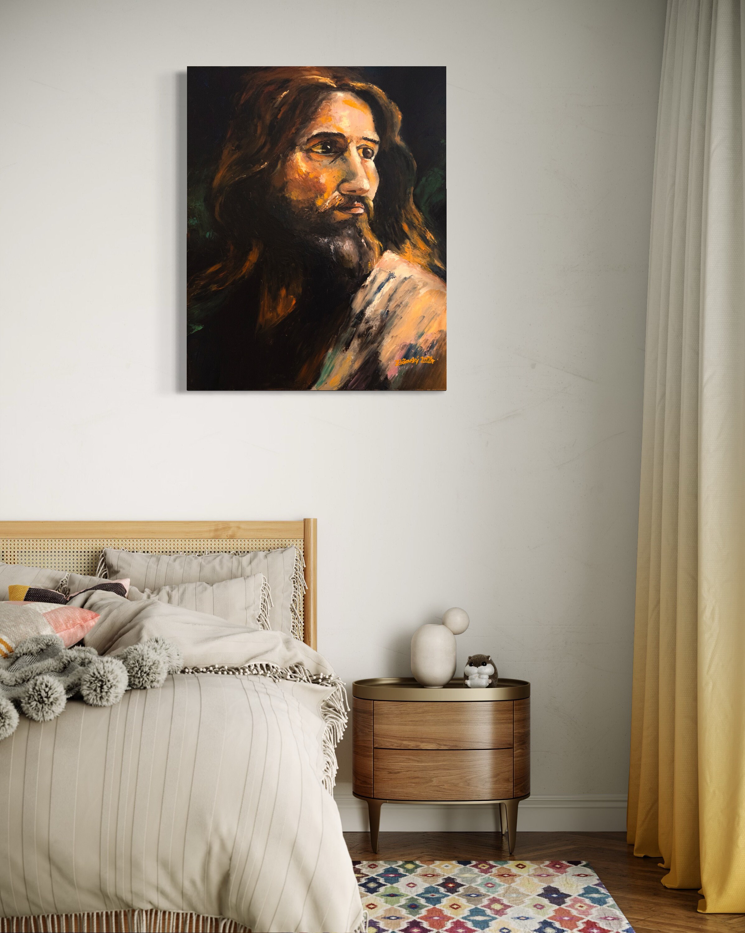 Original Jesus Christ Oil Painting: Religious Wall Art - Etsy