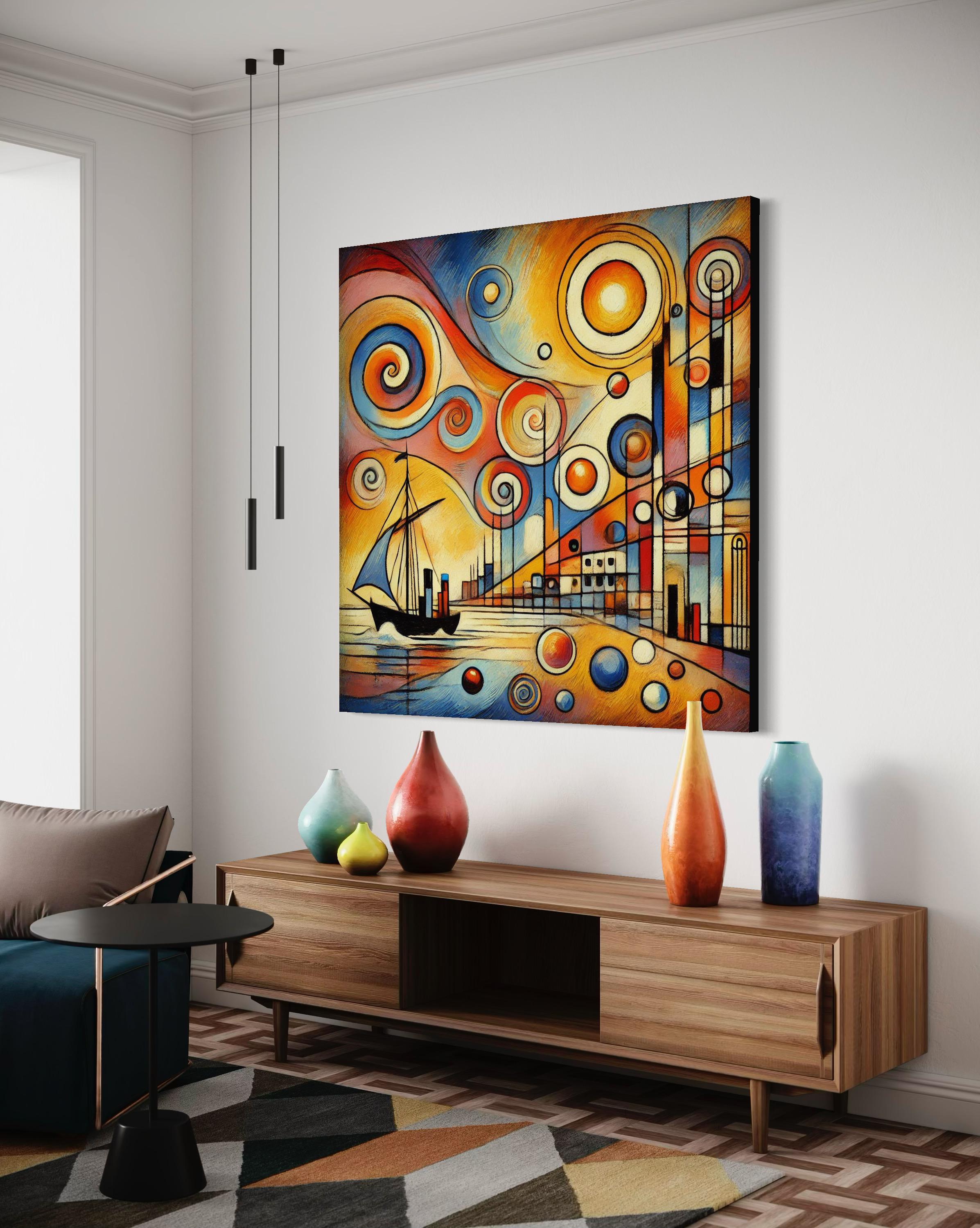 Kandinsky Ship Canvas Art: Modern Abstract Painting Print - Etsy