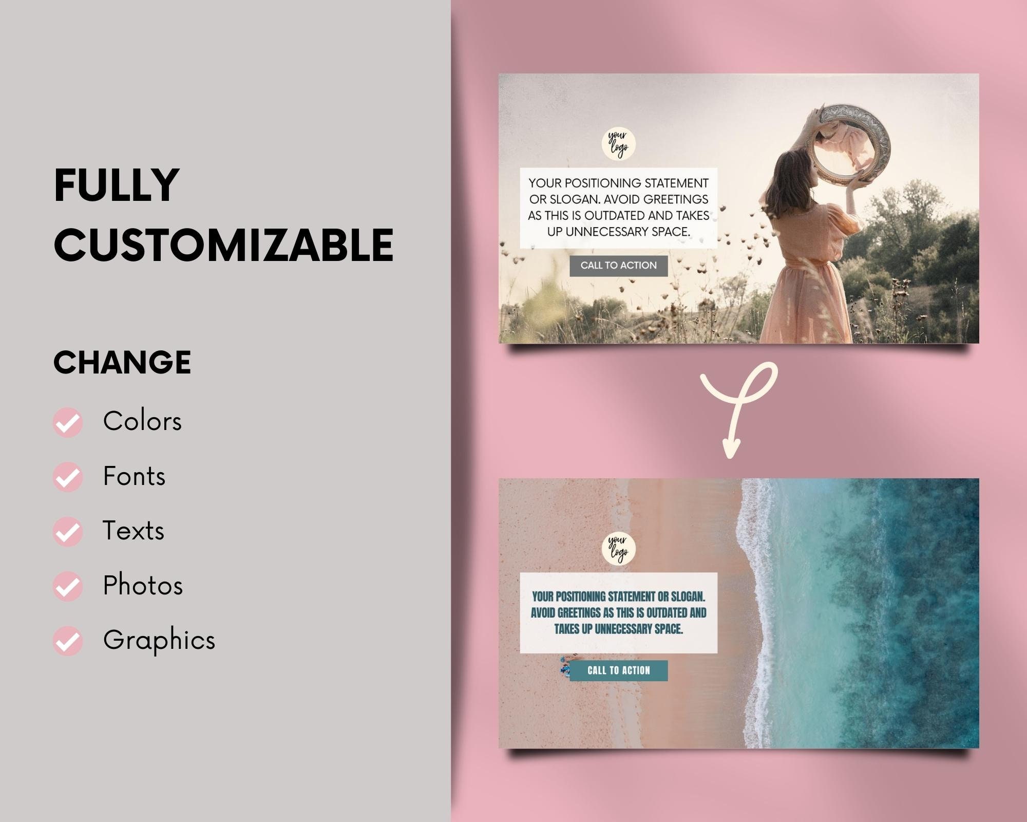 Canva One-page Website Template / Fully Customizable Portfolio - Etsy