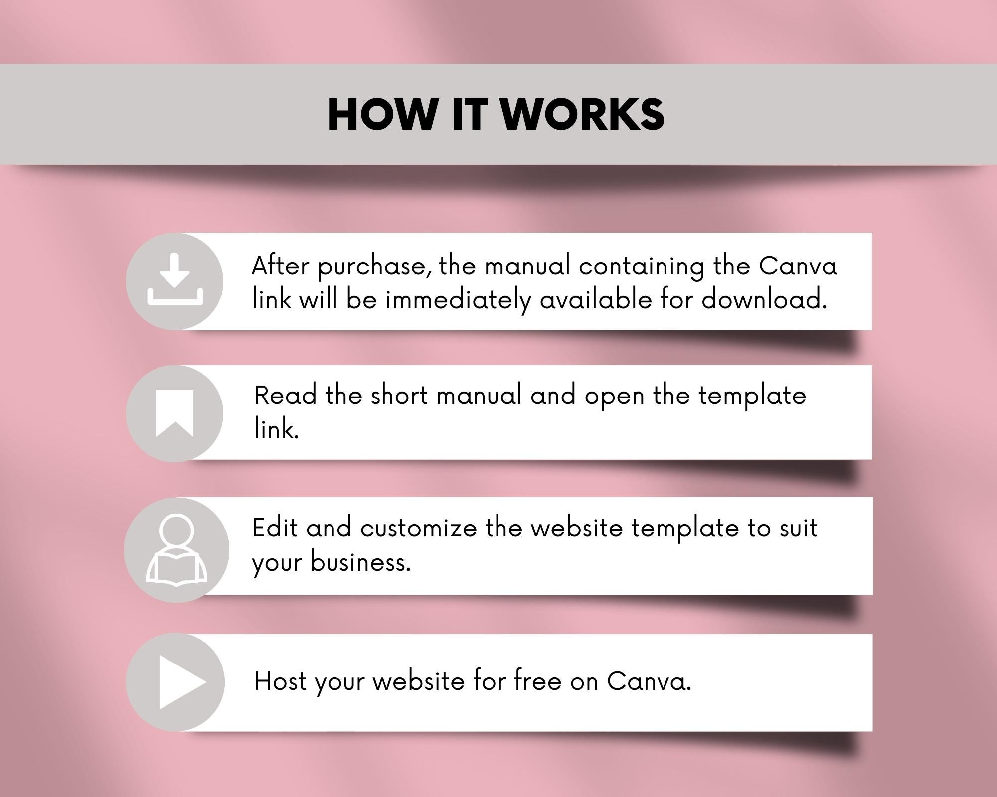 Canva One-page Website Template / Fully Customizable Portfolio - Etsy