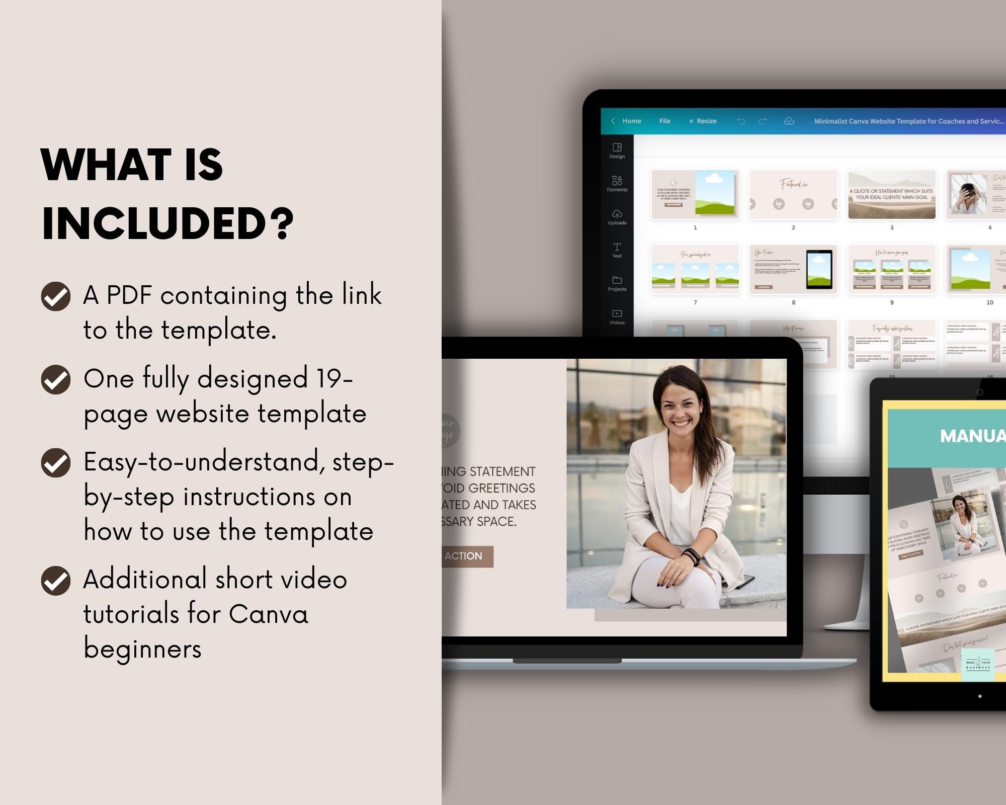 Canva One-page Website Template for Service Providers and Coaches ...