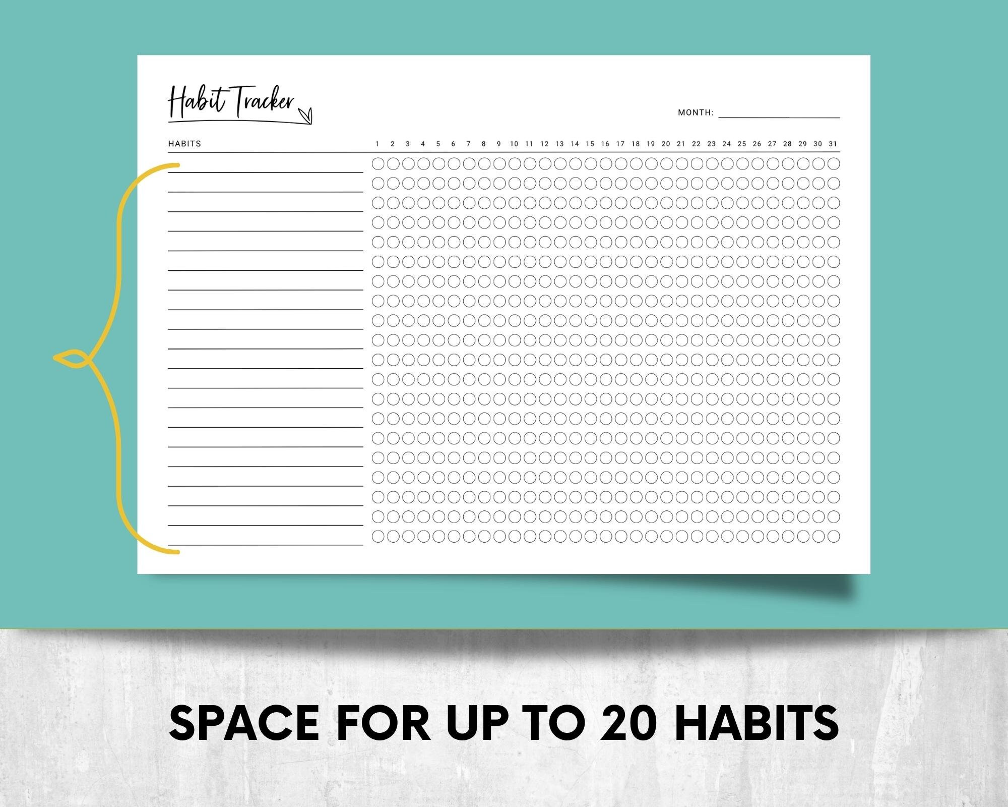 Monthly Habit Tracker / Printable Routine Checklist / Habit Planner ...