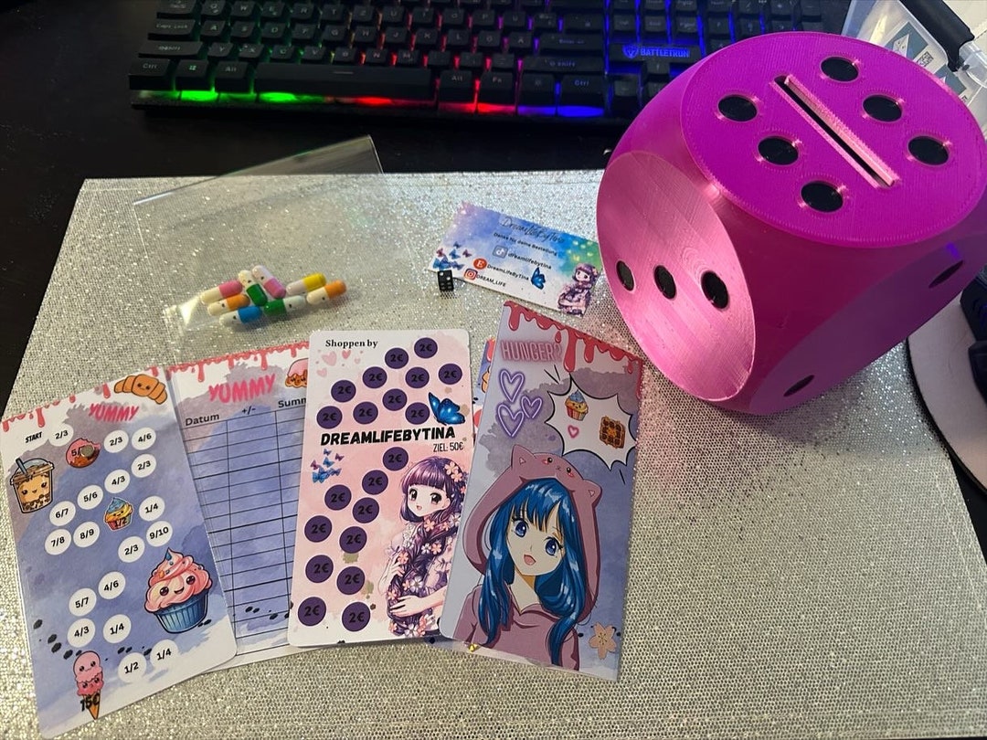 Cube Money Box With Challenges / Envelope Method / Budget / Saving ...