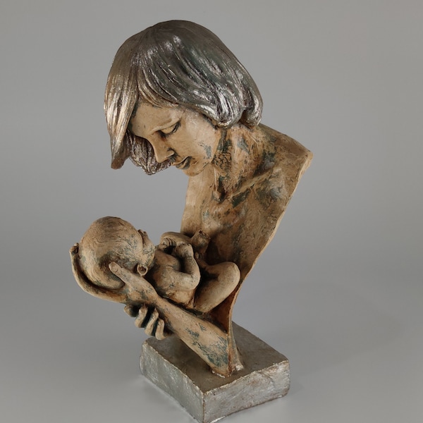Mother Child Statue - Etsy