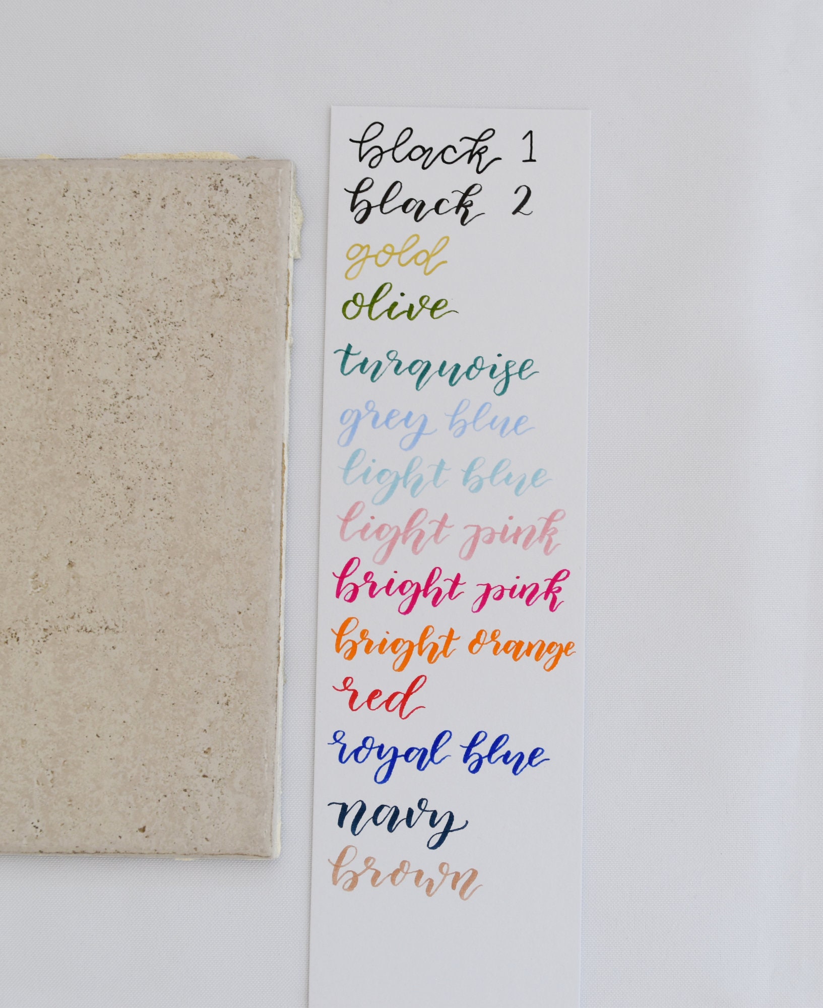 White Wavy Edge Place Cards Handwritten Calligraphy - Etsy