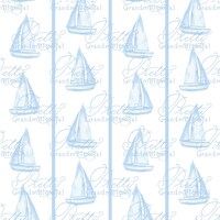 Nautical Striped Patterns With Red Bow Seamless Navy Blue & White ...