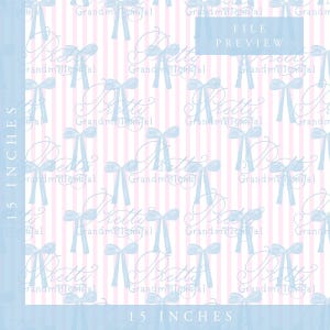 Preppy Coquette Pattern, Grandmillennial Bows Pattern, Seamless Pattern ...
