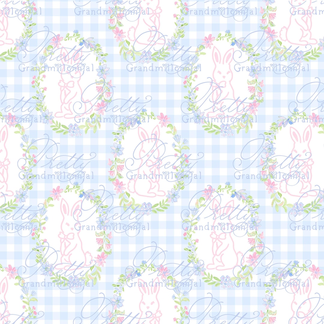 Watercolor Easter Bunny Pattern, Easter Pattern, Bunny Seamless Pattern ...