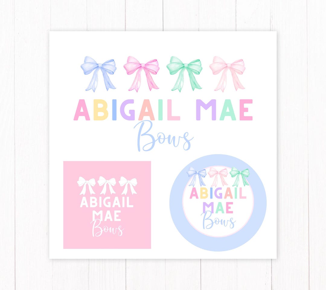 Preppy Logo Template, Bows Logo Template, Bow Logo Template ...