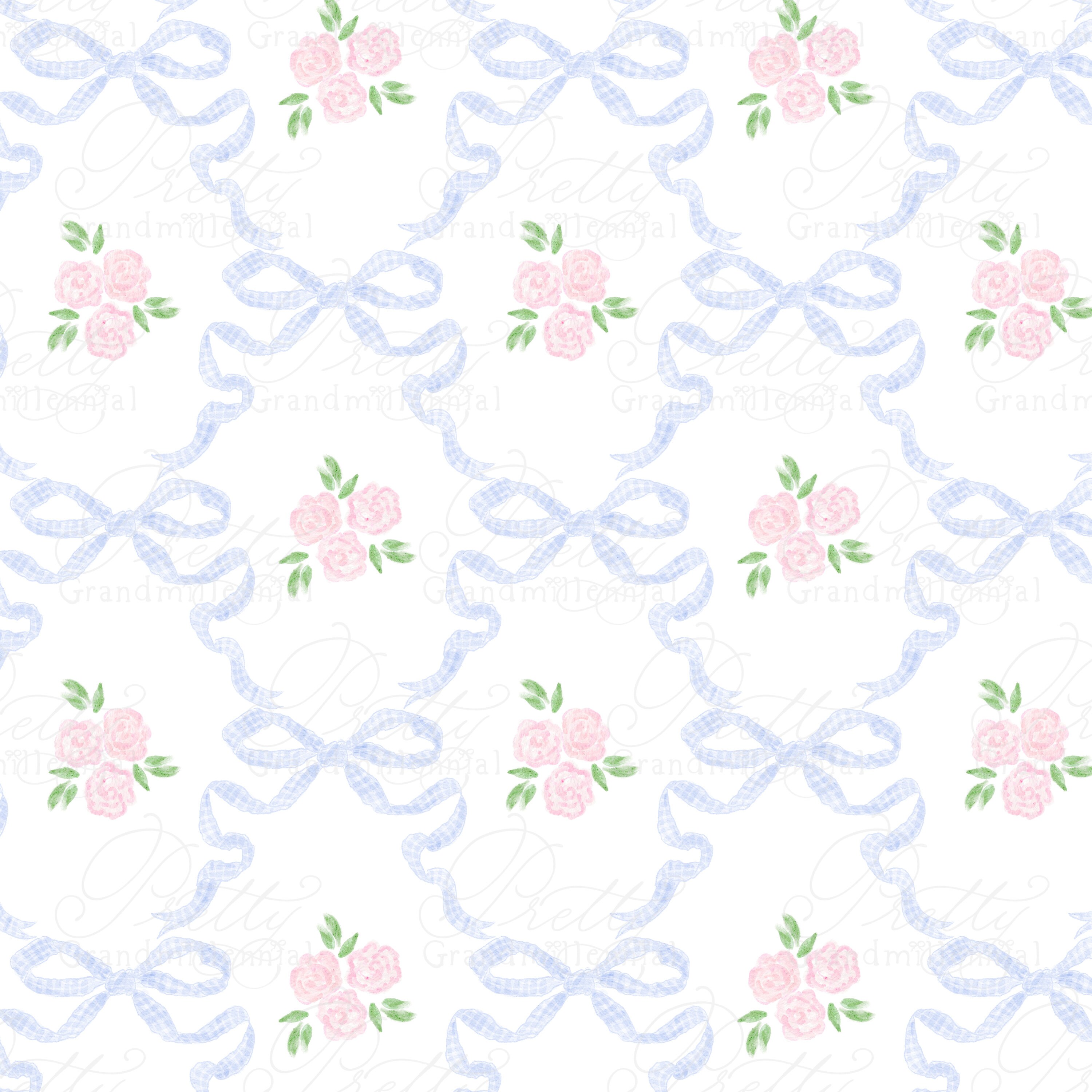 Vintage Bows Ditsy Floral Pattern Ditsy Floral Pattern - Etsy