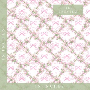 Preppy Spring Pattern, Preppy Bows Spring Pattern, Seamless Pattern ...