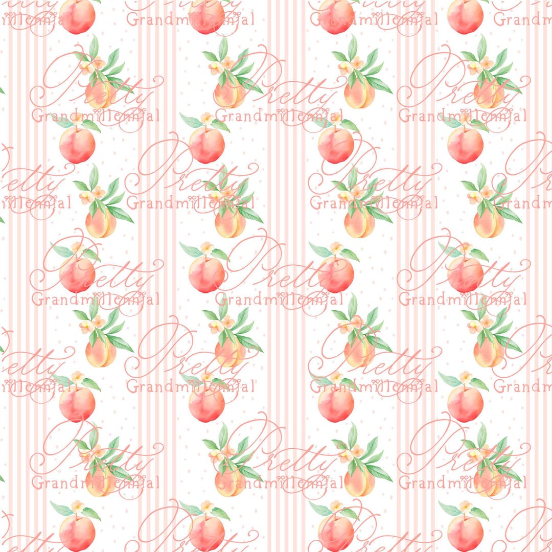 Peach Print, Summer Pattern, Grandmillennial Pattern, Peaches Seamless ...