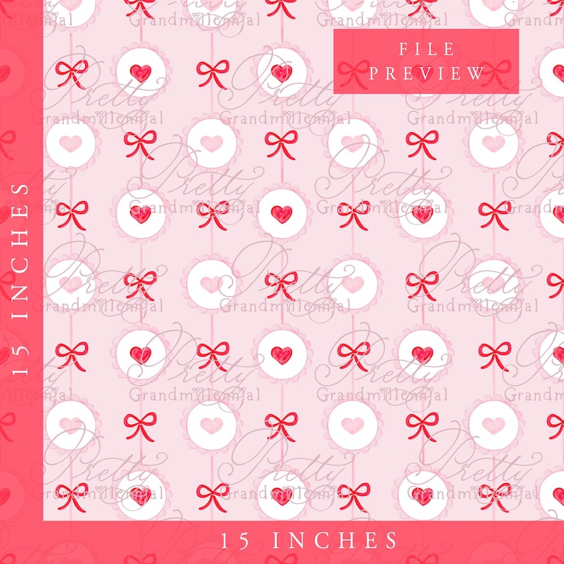Valentine's Day Pattern, Hearts Pattern, Commercial Use Patterns ...