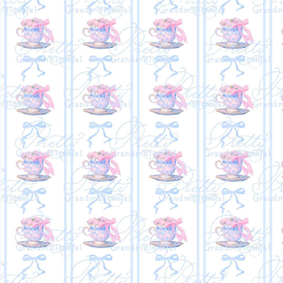 Teatime Pattern, Tea Pot Seamless Pattern, Tea Cup Pattern, Seamless ...