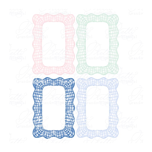 Bows Ribbon Frame Clipart, Bow Frame Clipart, Grandmillennial Clipart ...