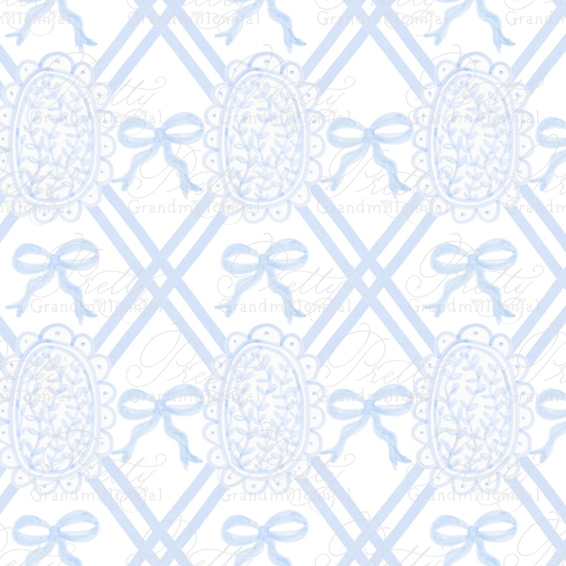 Romantic Flowers Scalloped Frame Bows Pattern, Alcohol Markers Art ...