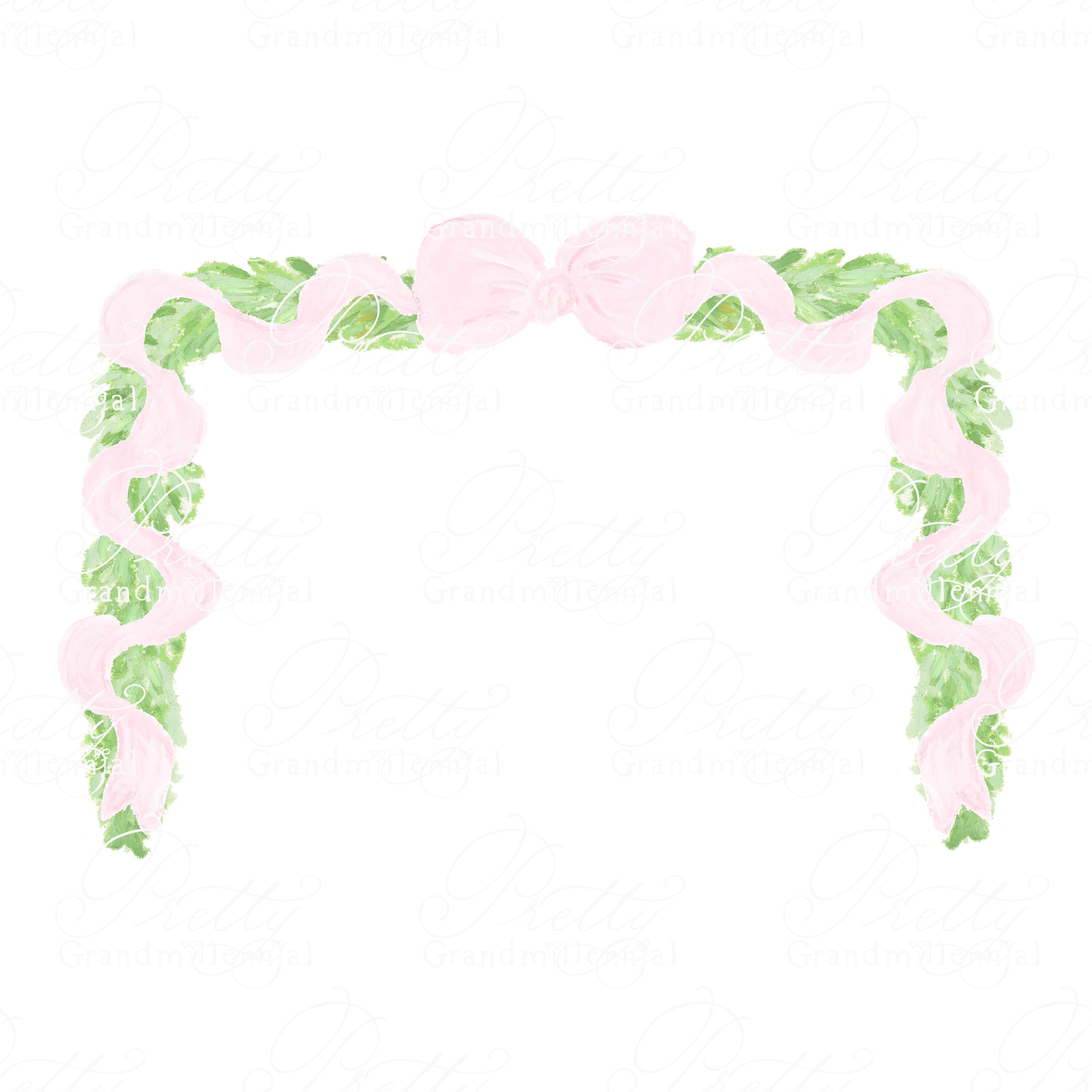 Pink Ribbon Border Clip Art