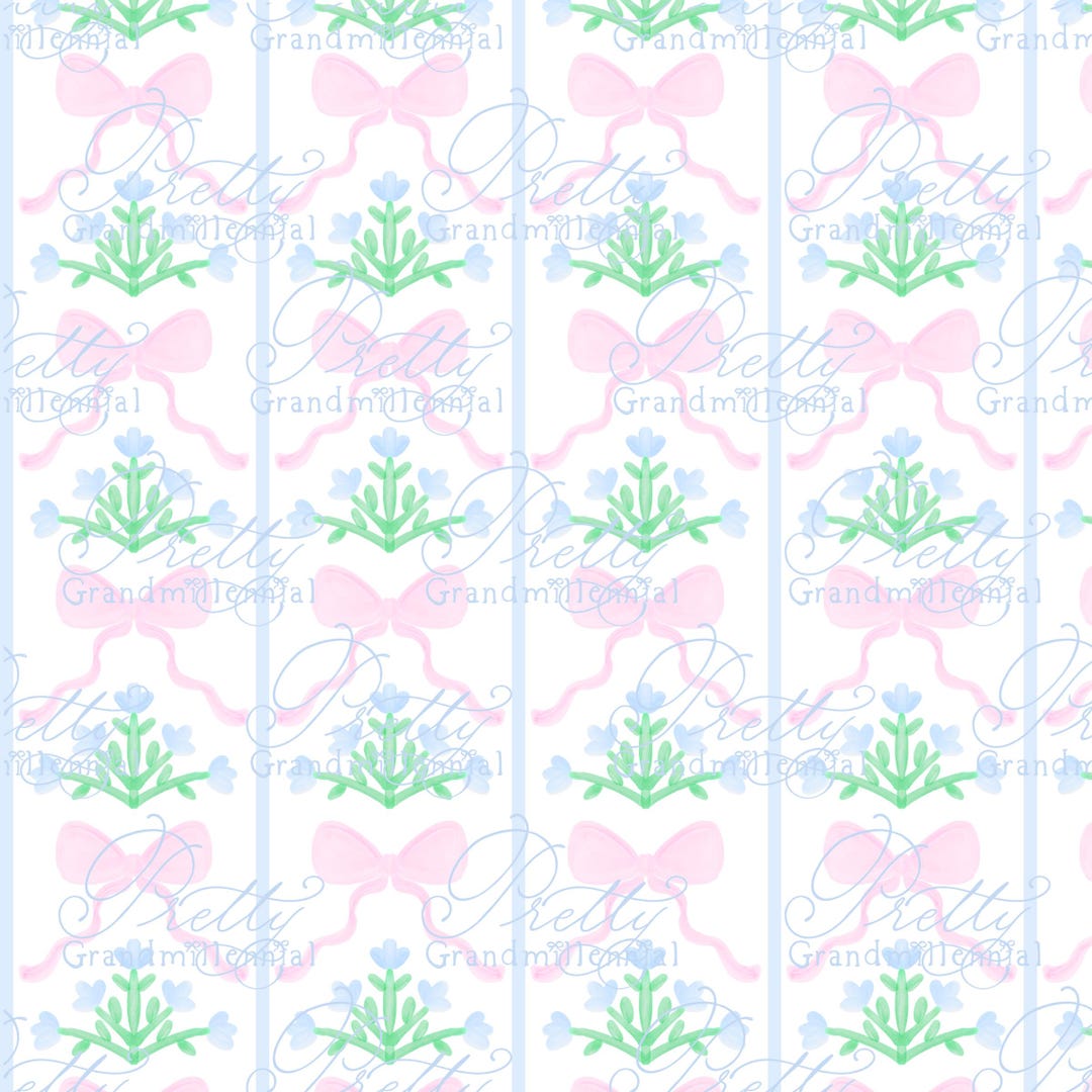 Bow Coquette Pattern, Seamless Pattern, Coquette Pattern, Seamless ...