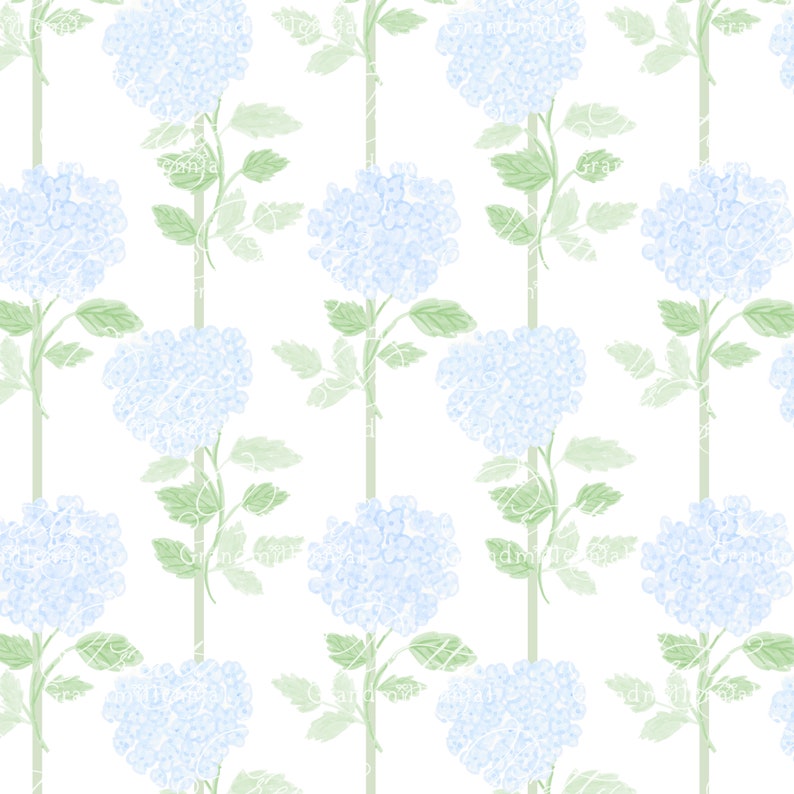 Watercolor Hydrangea Pattern, Hydrangeas, Watercolor Hydrangea Patterns ...