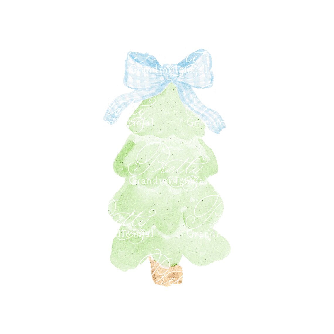 Watercolor Christmas Tree Clipart Watercolor Christmas Tree - Etsy