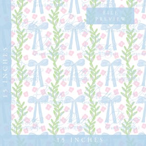 Preppy Coquette Pattern, Grandmillennial Bows Pattern, Seamless Pattern ...