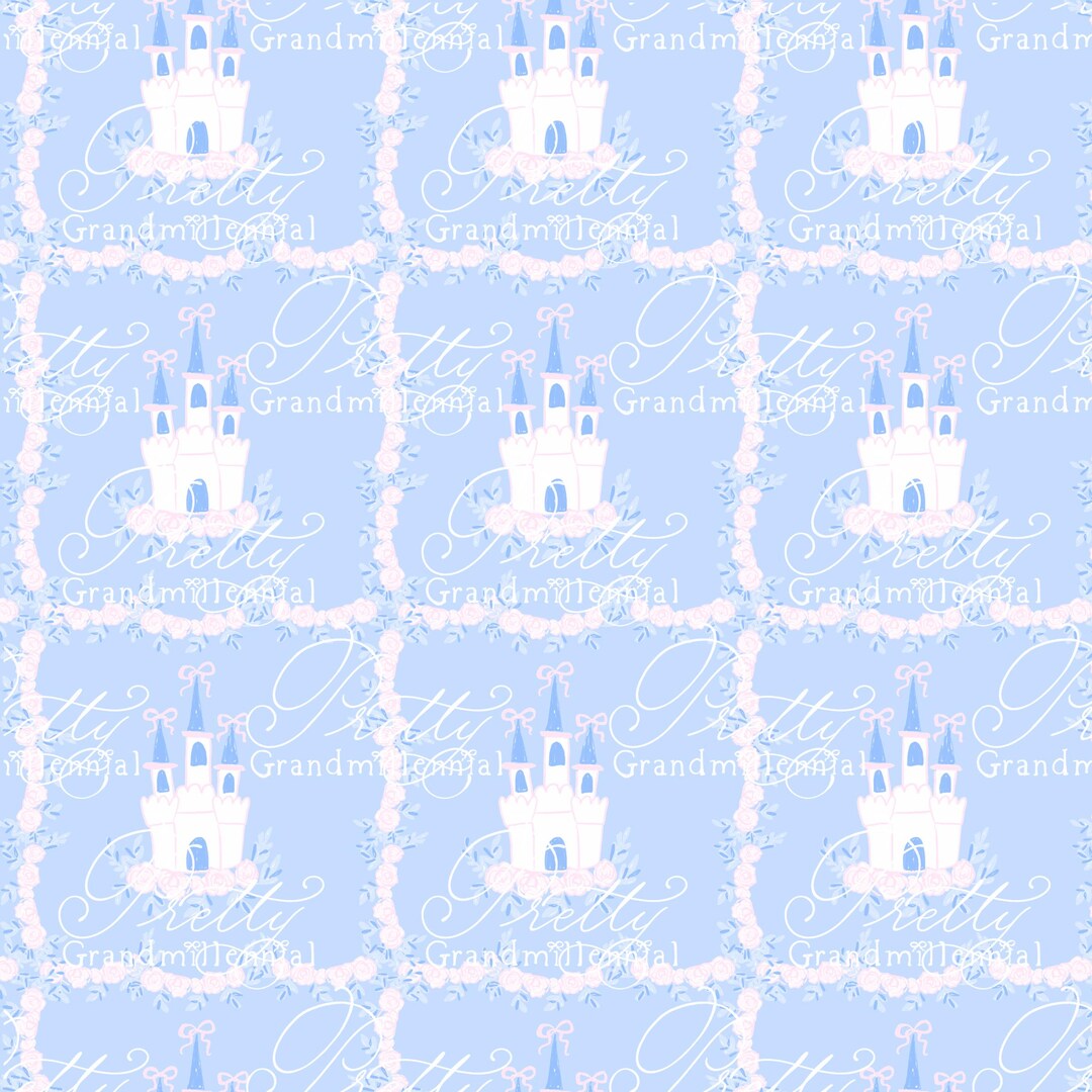 Castle Pattern, Castle Seamless Pattern, Birthday Pattern, Seamless ...