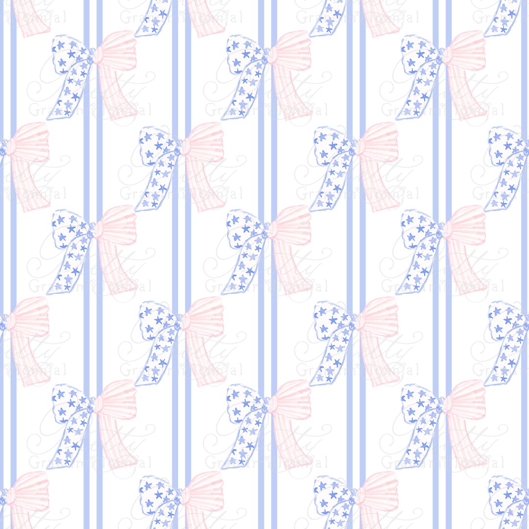 4th of July Pattern, Grandmillennial Independence Day, Patriotic ...
