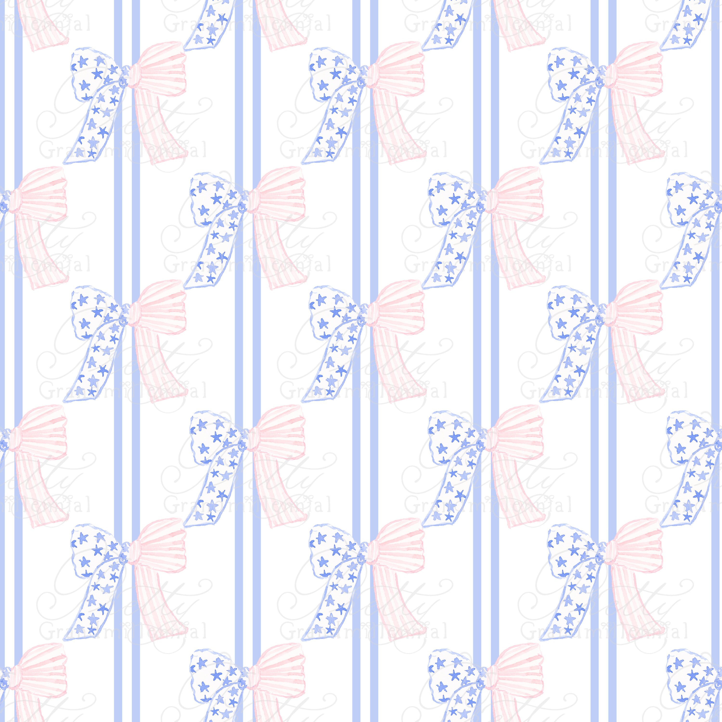 4th of July Pattern, Grandmillennial Independence Day, Patriotic ...