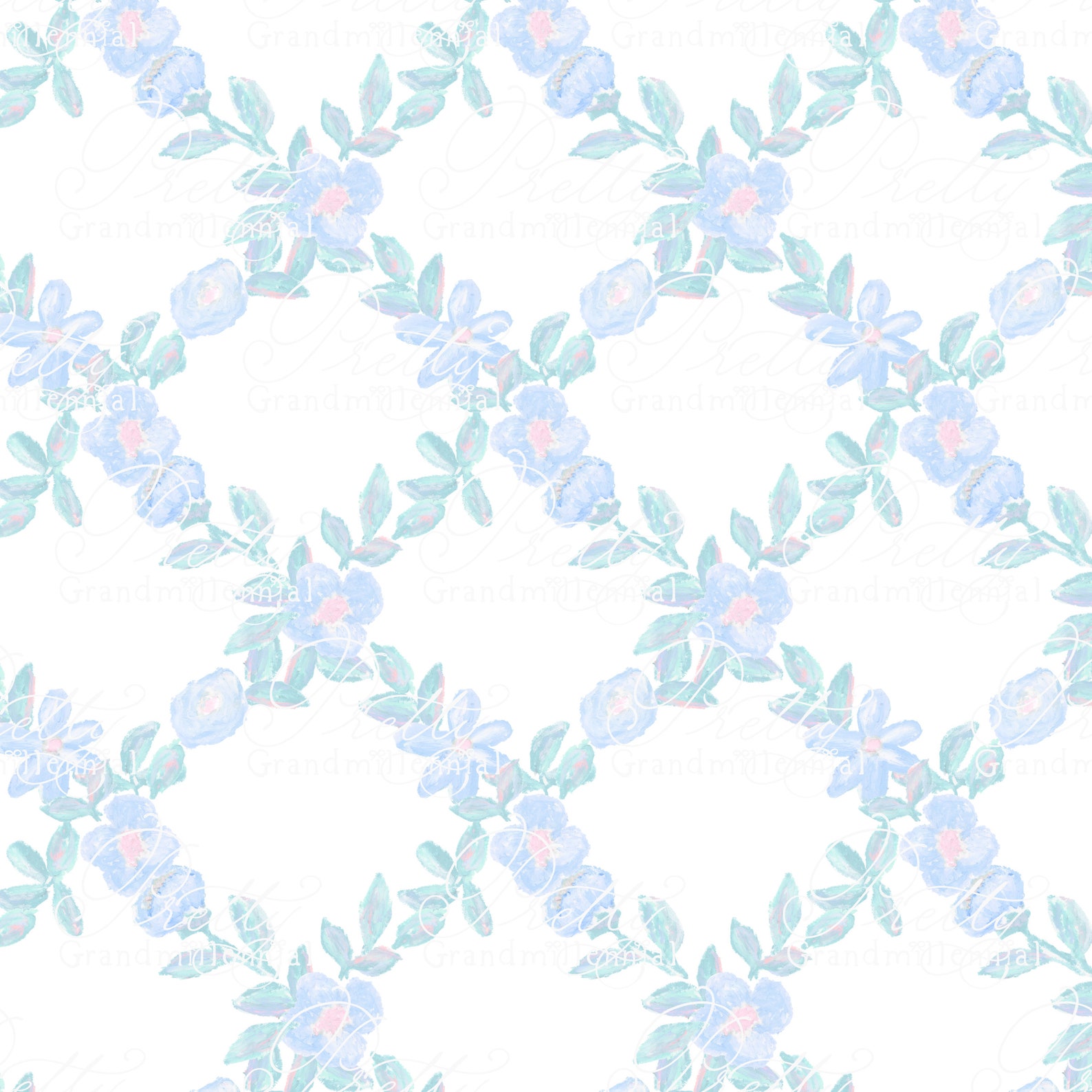 Oil Pastel Leaves Trellis Seamless Pattern, Seamless Pattern, Pattern, Seamless Pattern Flowers ...