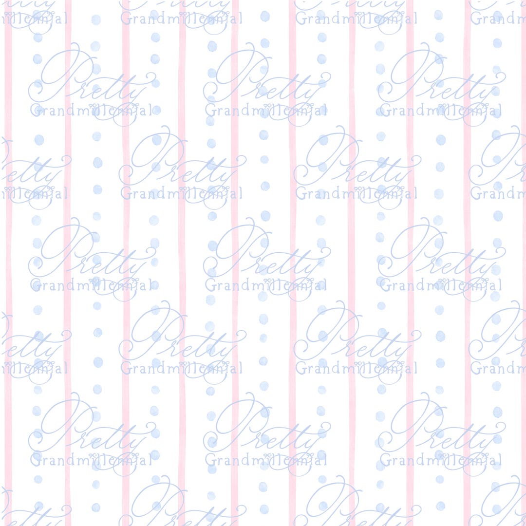 Grandmillennial Polka Dots Pattern, Stripes Pattern, Seamless Pattern ...