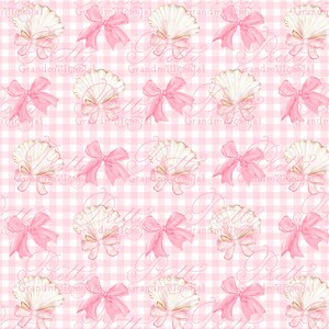 Beach Seashell Seamless Pattern, Preppy Pattern, Grandmillennial ...